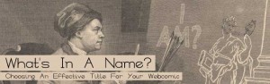 What's in a Name? - Making Comics (dotCom)